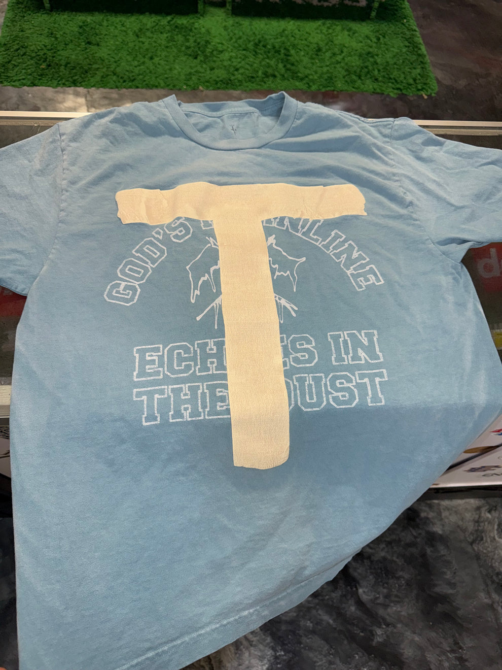 Size L Travis Scott Coachella 2025 Tee “Blue” – Direct Kicks